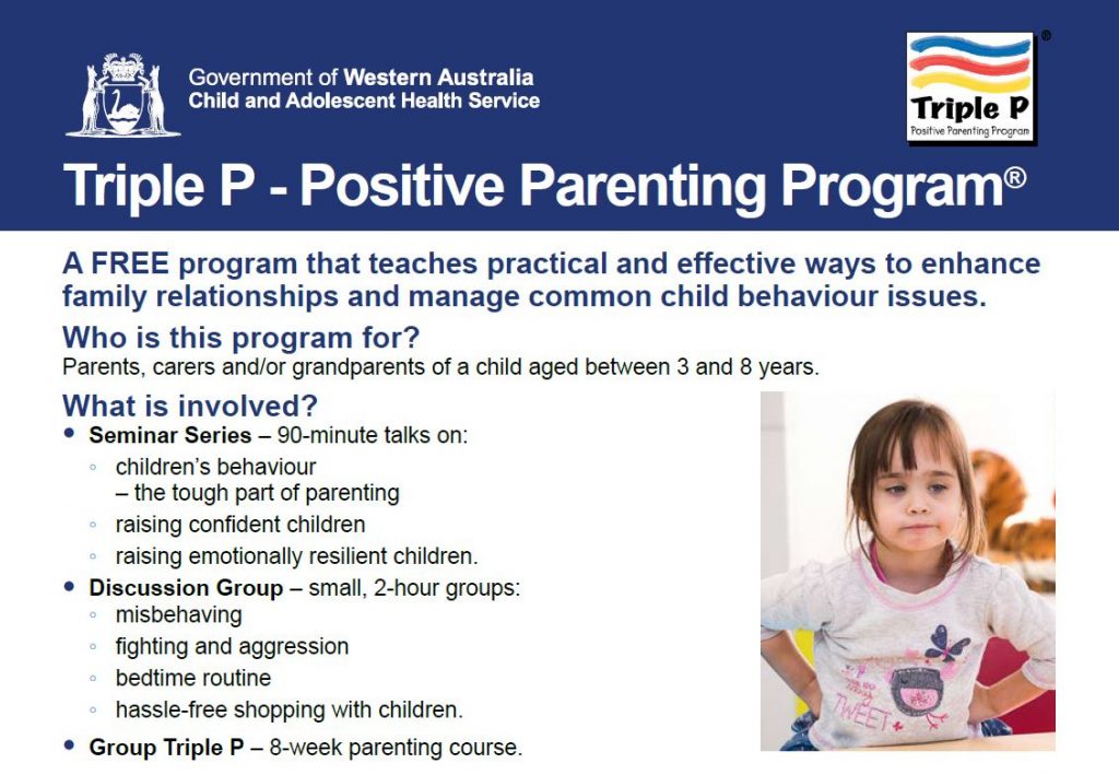 Community News: Triple P – Positive Parenting Program – Fremantle Language Development Centre